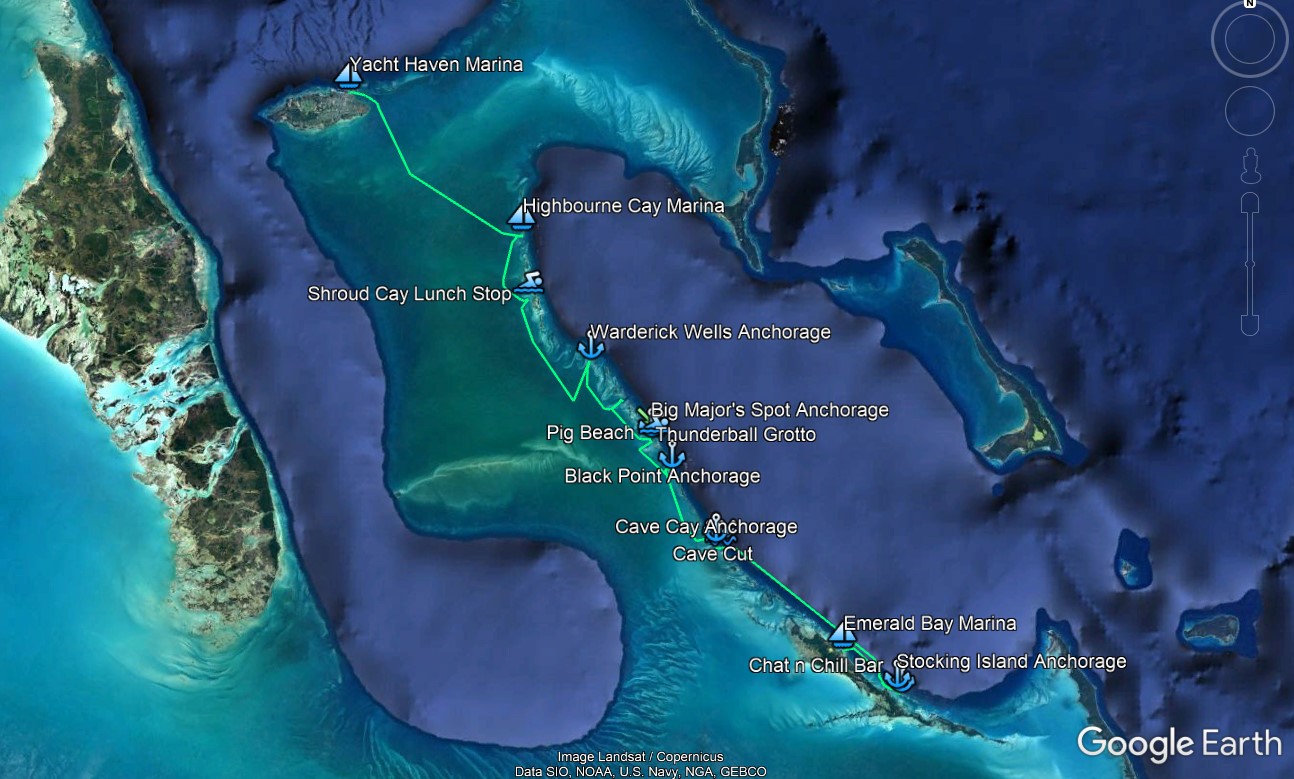 Sailing in the Exumas – Feb 2018 – Yacht IBIS